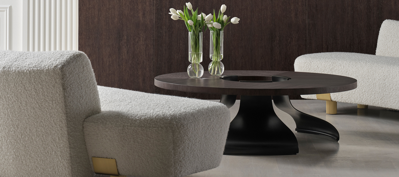 Discus Cocktail Table-by Thomas Pheasant-BAA3952 | Baker-McGuire Furniture