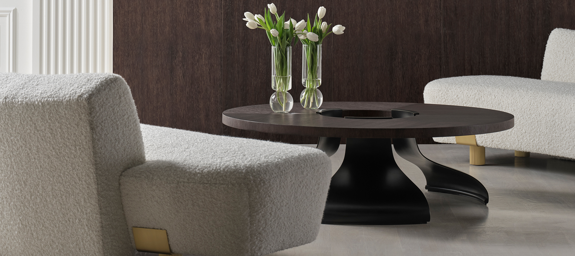 Discus Cocktail Table-by Thomas Pheasant-BAA3952 | Baker-McGuire Furniture