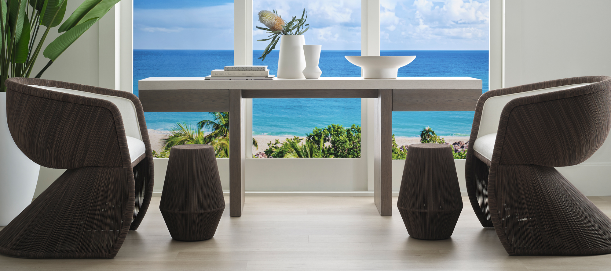 Bora Bora Drink Table-by Baker Resort-MCA1755 | Baker-McGuire Furniture