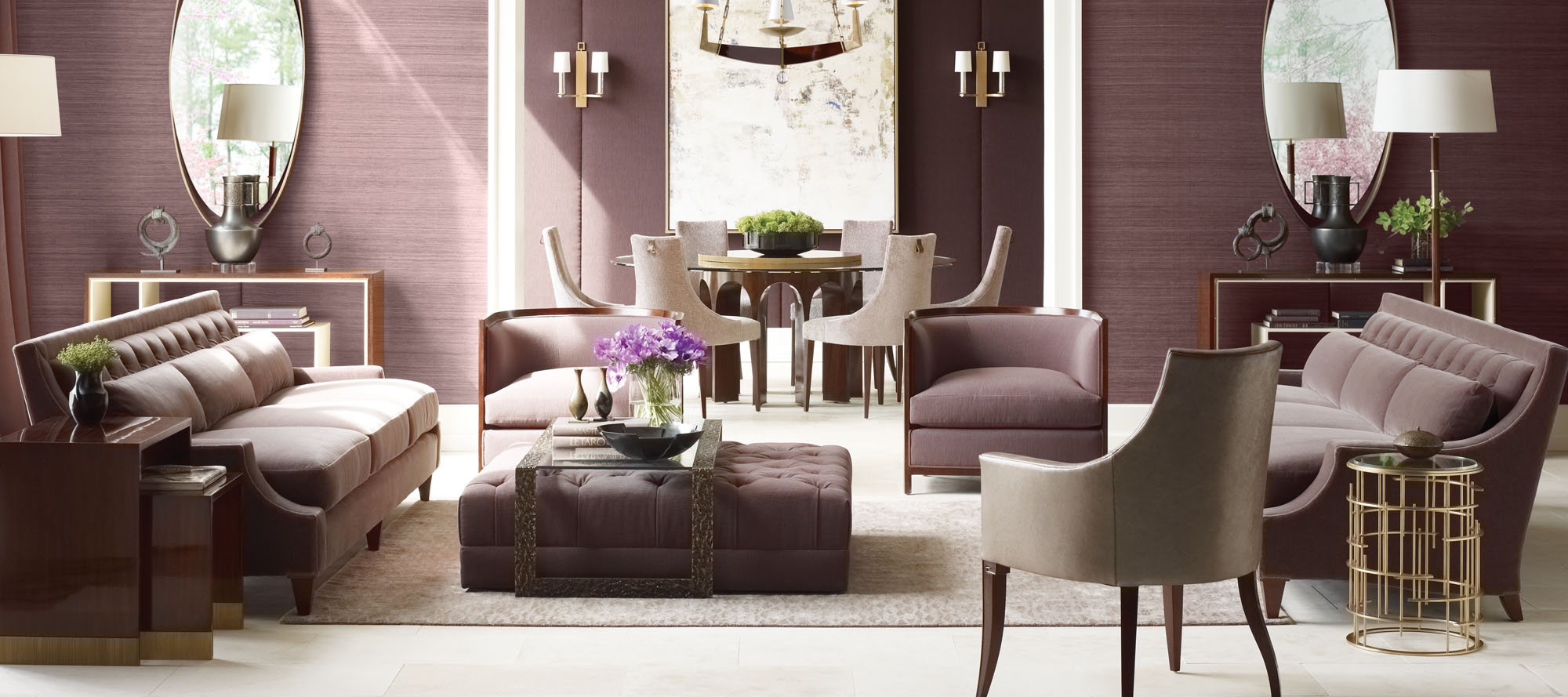 Paris Ottoman (Tufted)-by Thomas Pheasant-BA6132O | Baker-McGuire