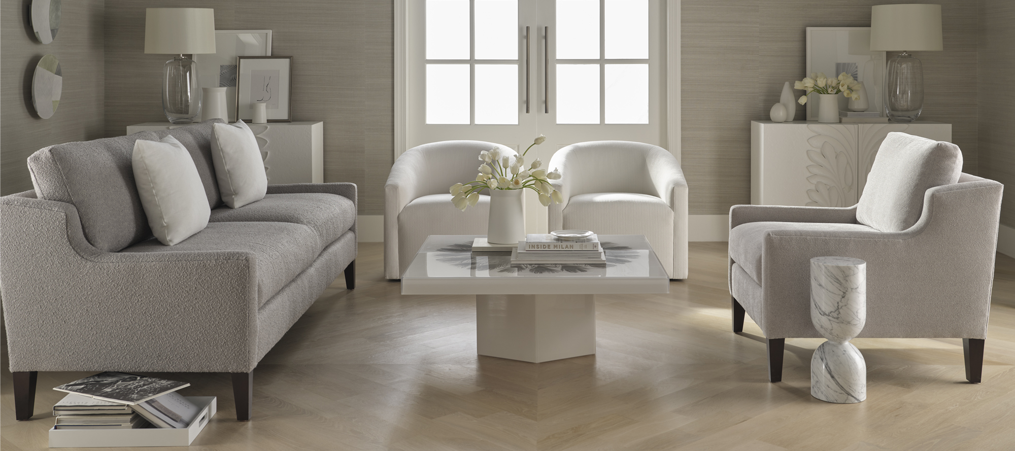 Flute Accent Table-by Baker Luxe-BAA3061 | Baker-McGuire Furniture