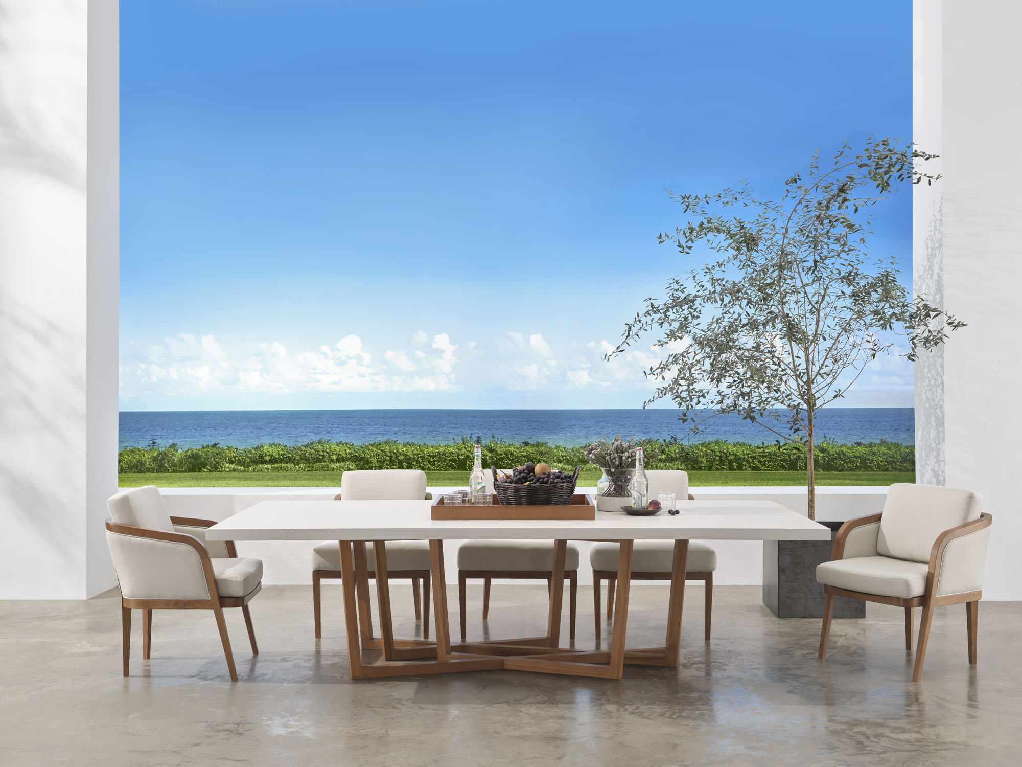 Cutter Rectangle Dining Table - Stone Top-by Baker Resort-MCO3636 ...