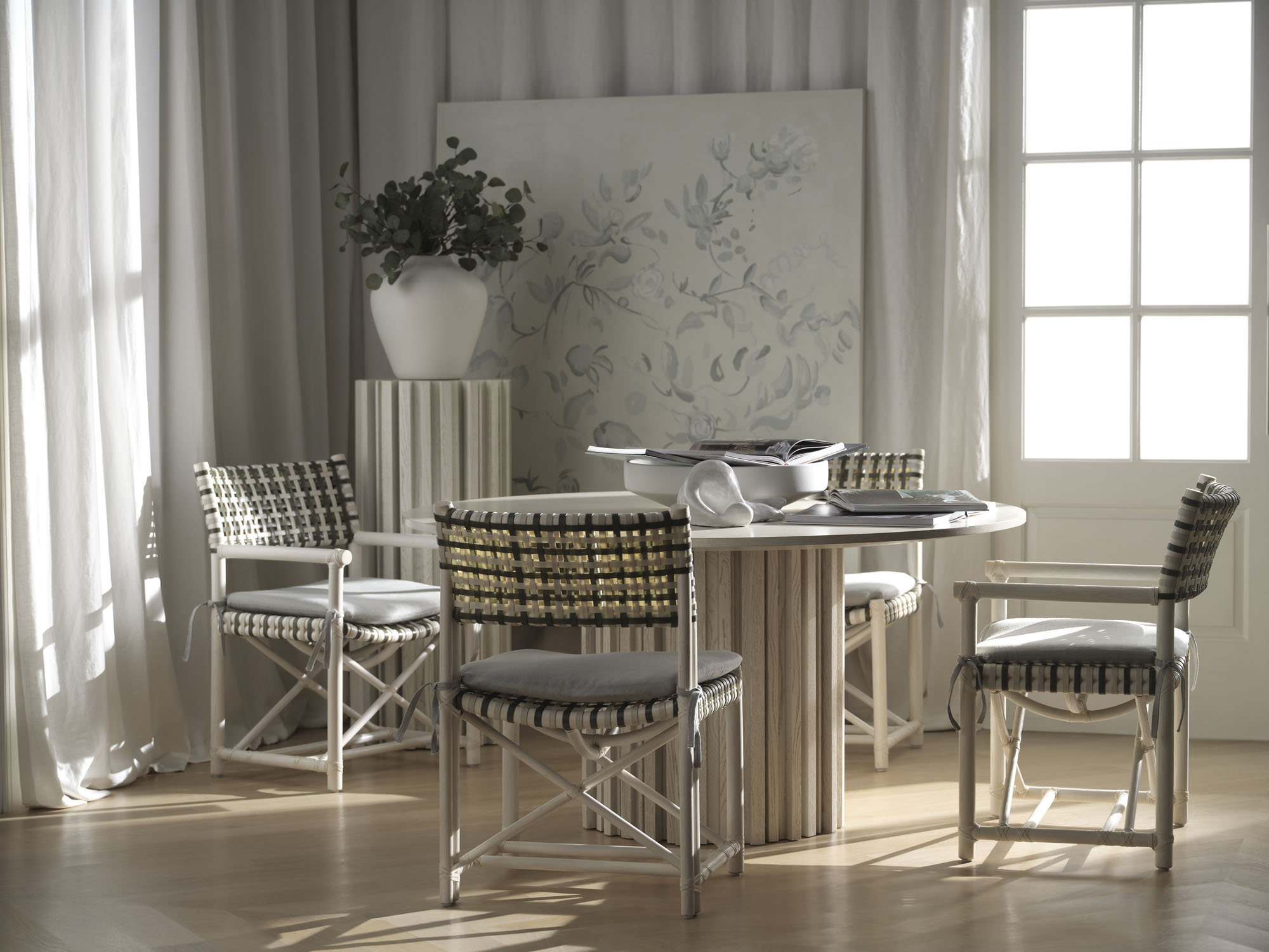 Antalya Laced Rawhide Arm Chair-by Antalya-MCLM45 | Baker-McGuire