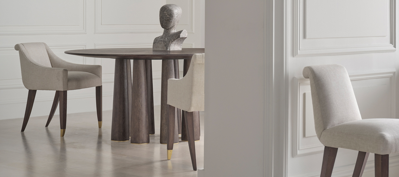 Piazza Dining Table-by Thomas Pheasant-BAA3938 | Baker-McGuire Furniture