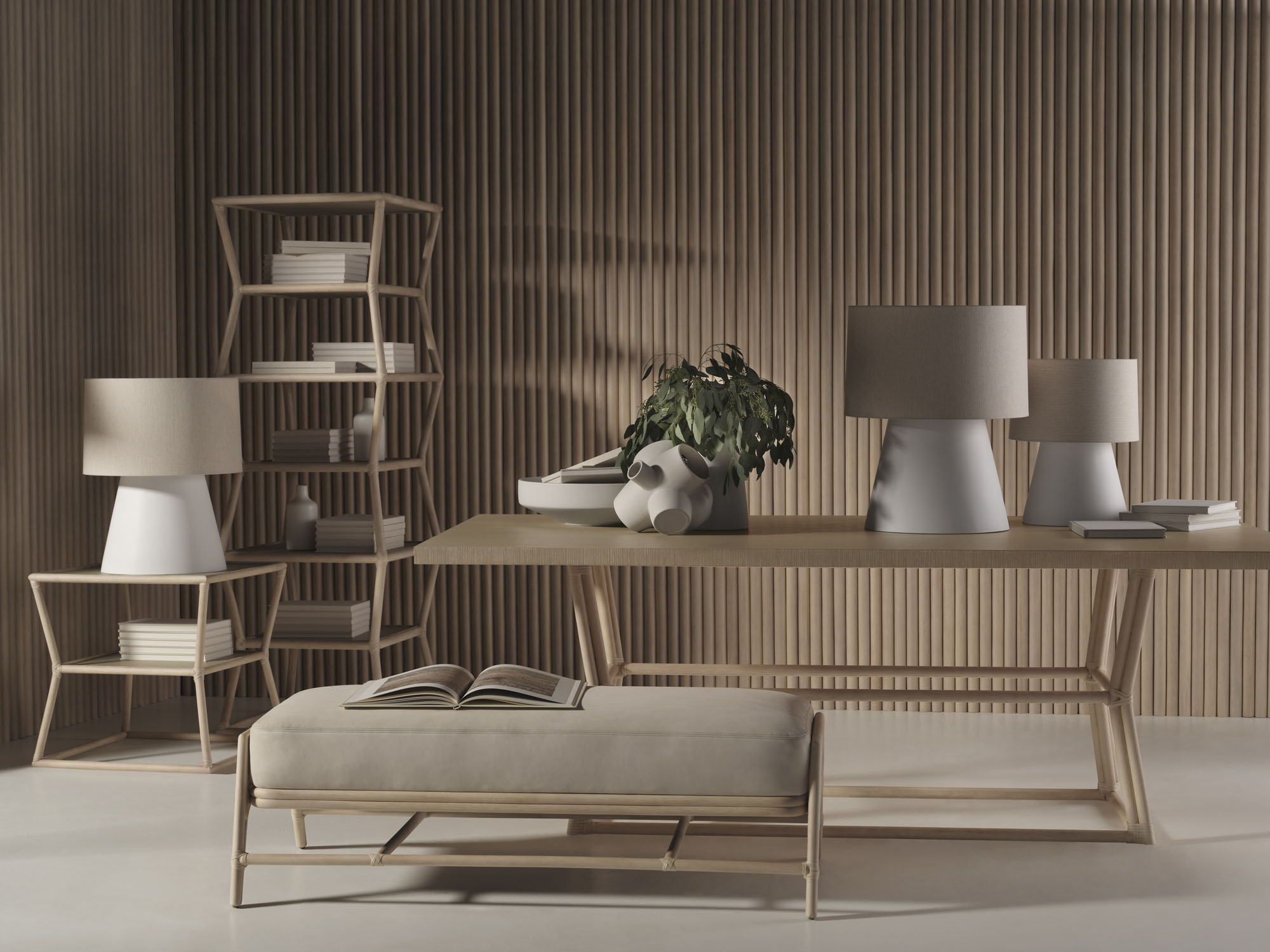 Repose Bench-by Barbara Barry-MCA3004B | Baker-McGuire Furniture