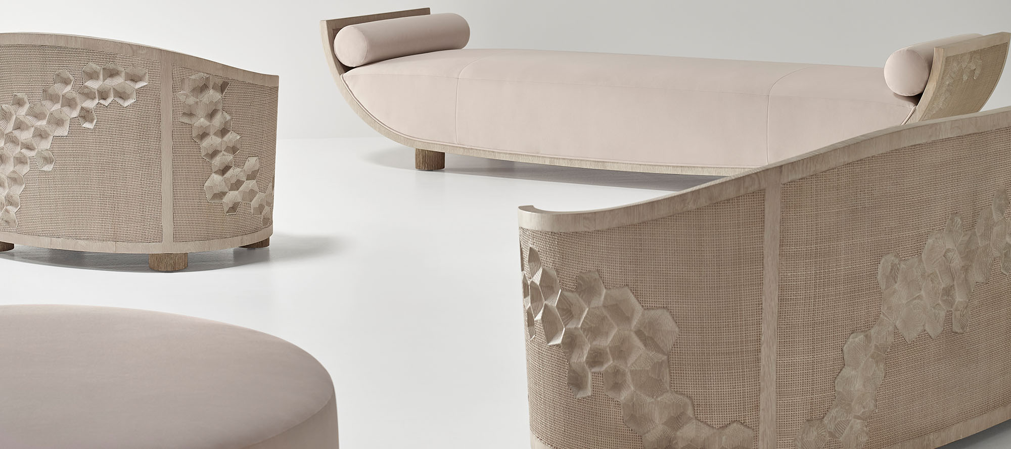 Nami Ottoman-by Thomas Pheasant-MCA2605O | Baker-McGuire